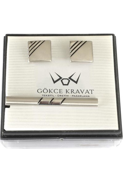 Brianze Kol Düğmesi Kravat İğnesi Set Kd-36 Brianze Kol Düğmesi Kravat İğnesi Set Kd-36