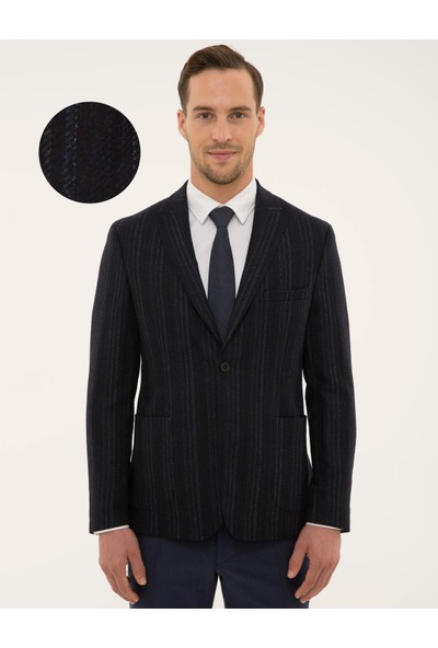 Pierre Cardin Lacivert Slim Fit Ceket 50194588-VR033 Pierre Cardin Lacivert Slim Fit Ceket 50194588-VR033