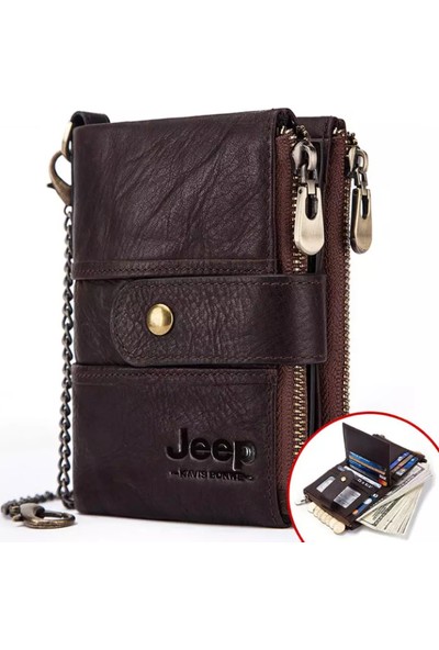 Jeep Amerikan Tasarım Deri Cüzdan-Rfıd Korumalı (Kredi Kart Kopyalanmasına Karşı) Jeep Amerikan Tasarım Deri Cüzdan-Rfıd Korumalı (Kredi Kart Kopyalanmasına Karşı)