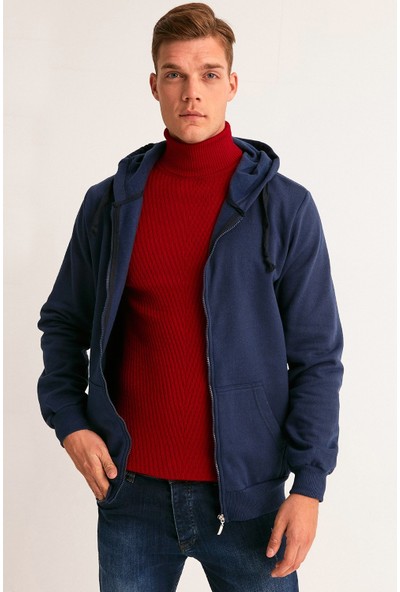 FullaModa Fermuarlı Sweatshirt