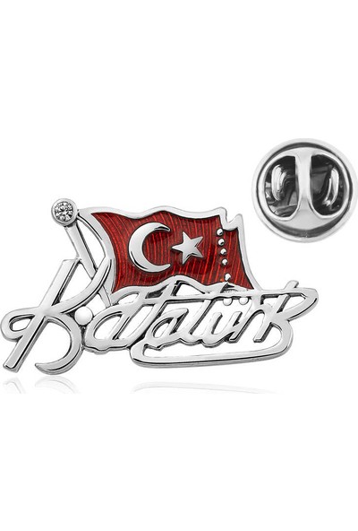 Gumush Gümüş Türk Bayrağı Kemal Atatürk Imzalı Rozet Gumush Gümüş Türk Bayrağı Kemal Atatürk Imzalı Rozet