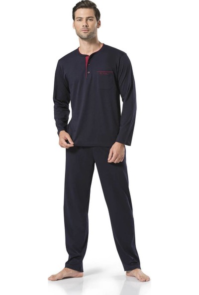 Pierre Cardin Damat Çeyiz Pijama Set Takımı 2000 Lacivert