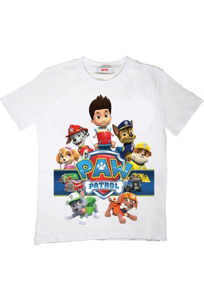 TakeTshirt Paw Patrol Çocuk Tişört Beyaz
