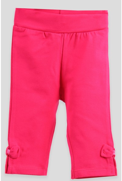 Breeze Kız Çocuk Kapri Tayt Paçası Fiyonk Yırtmaç Fuşya (1.5-12 Yaş)