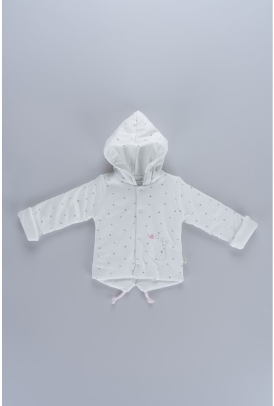 Markosin Zürafa Desenli Kız Bebek Organik Hırka 61298 Markosin Zürafa Desenli Kız Bebek Organik Hırka 61298