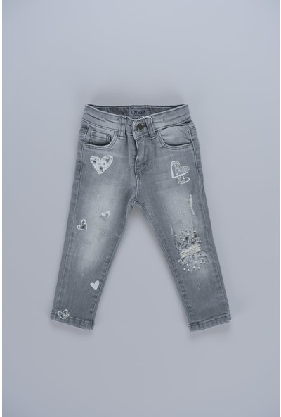 Markosin Kalp Detaylı Kız Çocuk Pantolon 52349 Markosin Kalp Detaylı Kız Çocuk Pantolon 52349