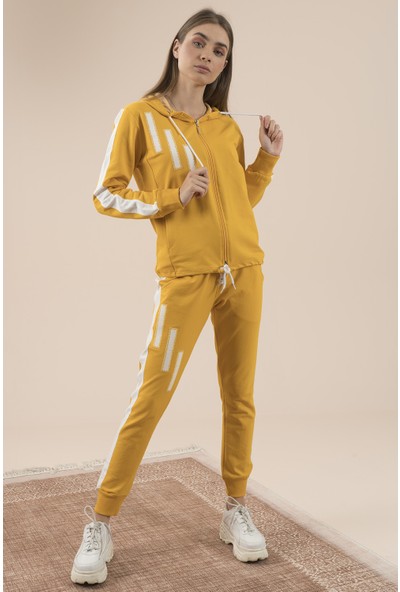 Markosin Nakışlı Premium Kadın Eşofman Takımı PO1022