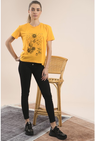 Markosin Nakışlı Kadın T-Shirt 4014