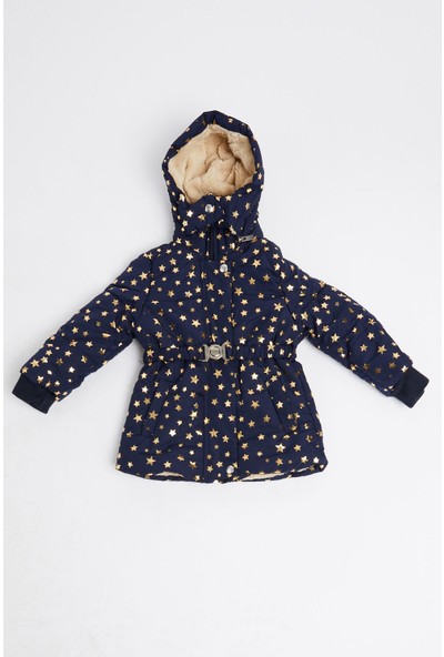 Epaavm Içi Yünlü Yıldız Baskılı Şişme Mont