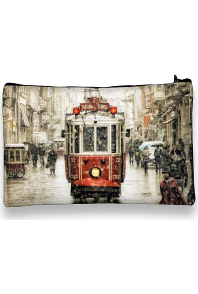 Carali Dijital Baskılı Makyaj Çantası Carali Dijital Baskılı Makyaj Çantası