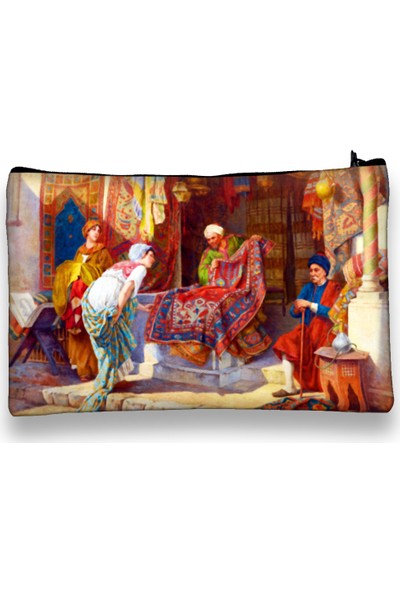 Carali Dijital Baskılı Makyaj Çantası Carali Dijital Baskılı Makyaj Çantası