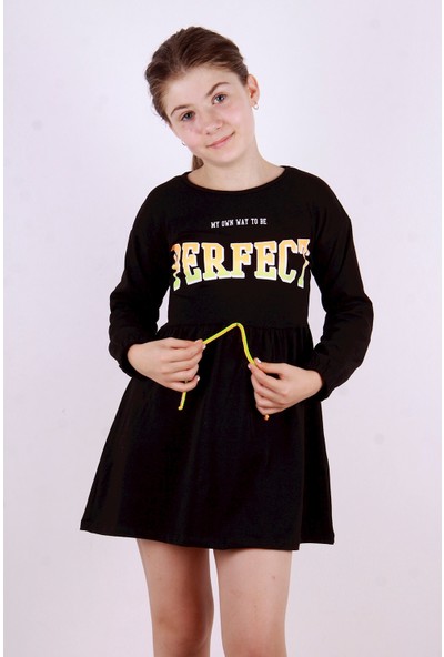Toontoy Kız Çocuk Perfect Baskılı Elbise