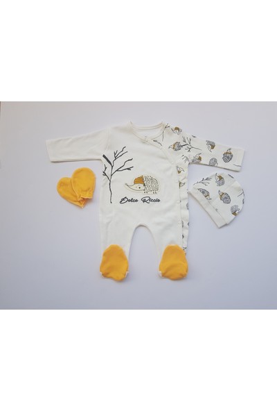 Eda Baby 3 Parça Bebek Tulum 0 0 - 3 Ay