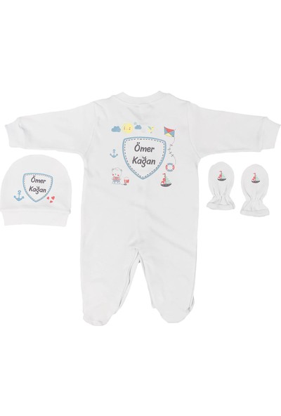 Elis Bebe İsme Özel Baskılı Tulum Takımı