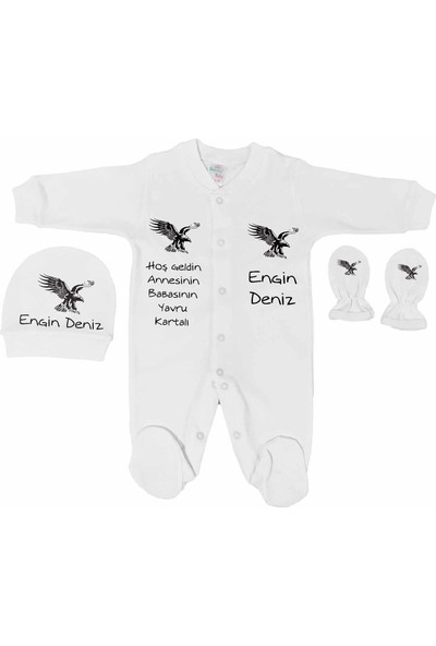 Elis Bebe İsme Özel Baskılı Tulum Takımı