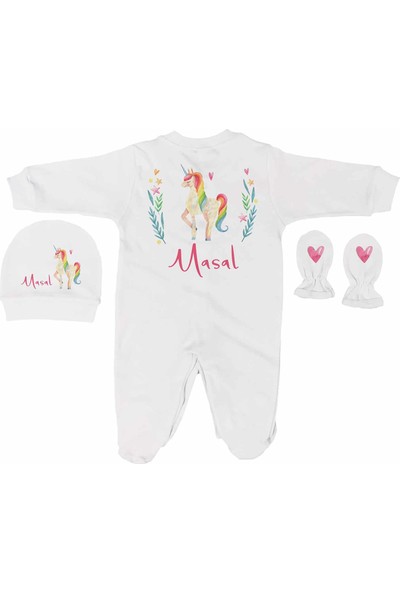 Elis Bebe İsme Özel Baskılı Tulum Takımı