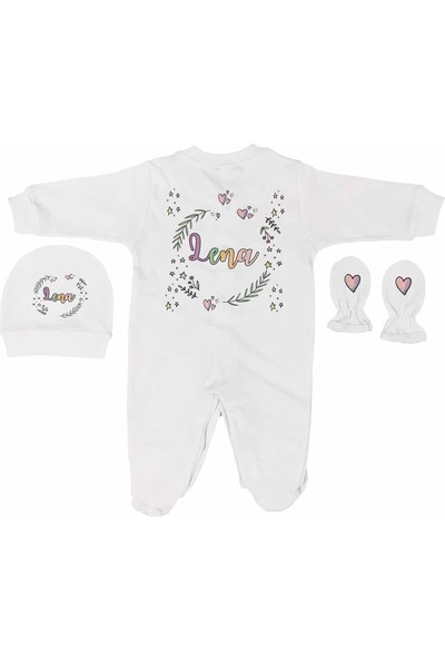 Elis Bebe İsme Özel Baskılı Tulum Takımı