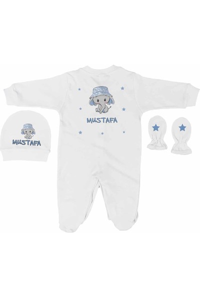 Elis Bebe İsme Özel Baskılı Tulum Takımı