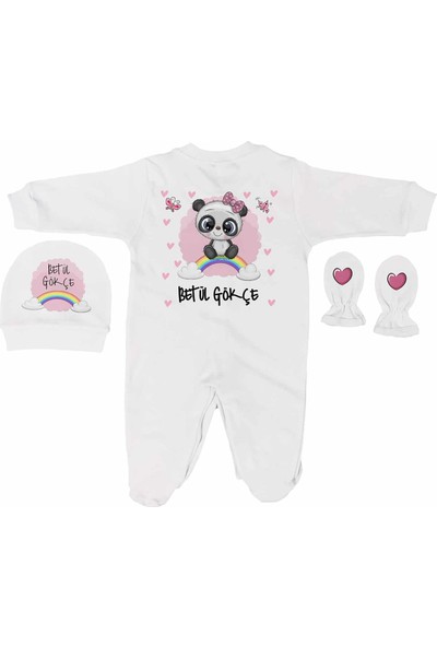 Elis Bebe İsme Özel Baskılı Tulum Takımı