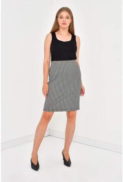 Myline Kazayağı Desenli Etek 56018