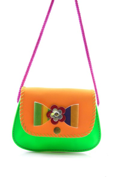 Albiçanta Kurdeleli Renkli Kız Çocuk Çanta