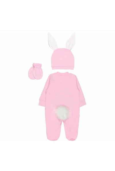 Mykino Bebe Tavşan Tulum Pembe Renk