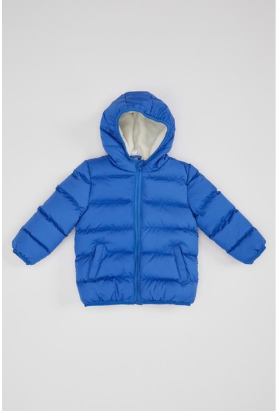 Defacto Erkek Çocuk Kapüşonlu İçi Polar Kalın Mont N8826A220AU
