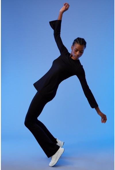 DeFacto İspanyol Paça Dokuma Eşofman Altı S6641AZ20AU