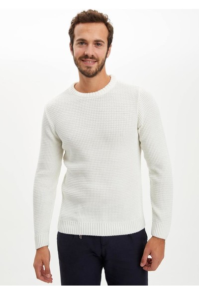 DeFacto Regular Fit Bisiklet Yaka Triko Kazak N9902AZ20WN