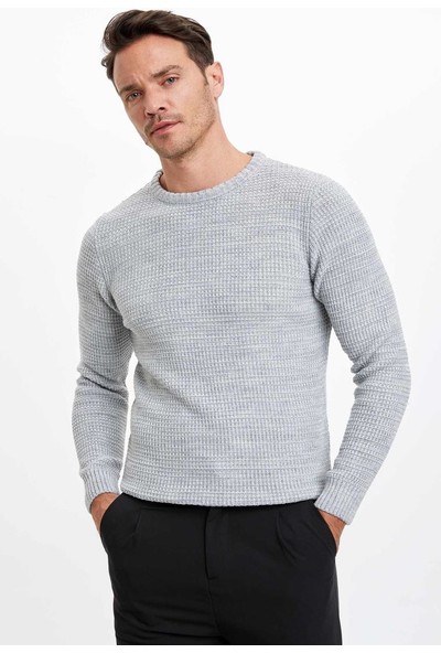 DeFacto Regular Fit Bisiklet Yaka Triko Kazak N9902AZ20WN