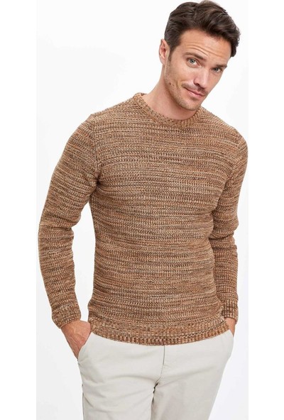 DeFacto Regular Fit Bisiklet Yaka Triko Kazak N9902AZ20WN