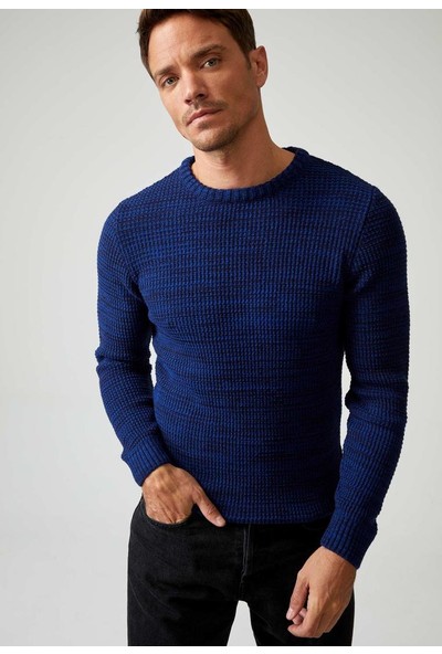 DeFacto Regular Fit Bisiklet Yaka Triko Kazak N9902AZ20WN