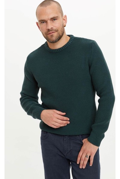 DeFacto Regular Fit Bisiklet Yaka Triko Kazak N9902AZ20WN