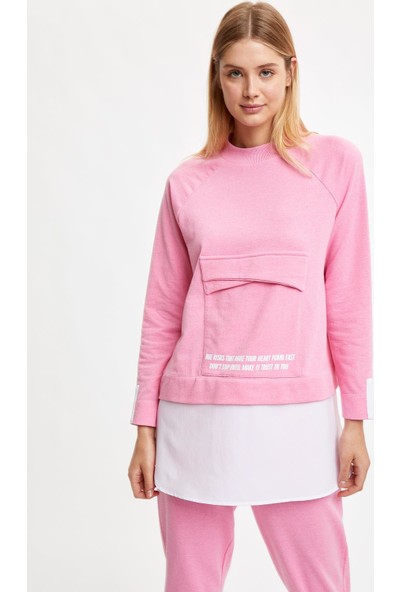 DeFacto Kanguru Cepli Gömlek Etekli Sweat Tunik R7562AZ20AU DeFacto Kanguru Cepli Gömlek Etekli Sweat Tunik R7562AZ20AU