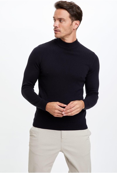 DeFacto Slim Fit Balıkçı Yaka Triko Kazak R1127AZ20WN