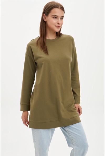 DeFacto Relax Fit Basic Pamuklu Sweat Tunik M8670AZ20SP DeFacto Relax Fit Basic Pamuklu Sweat Tunik M8670AZ20SP