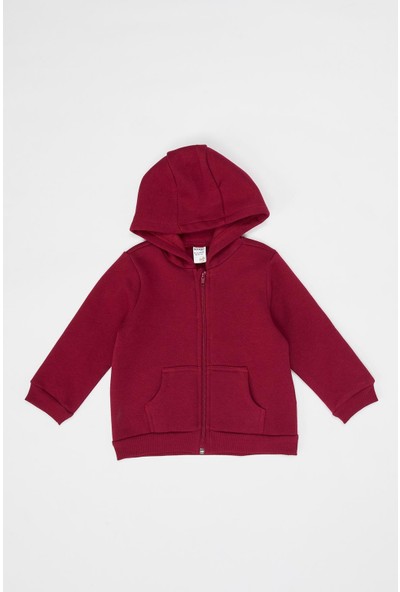 DeFacto Kız Bebek Regular Fit İçi Yumuşak Tüylü Hırka S1463A220AU