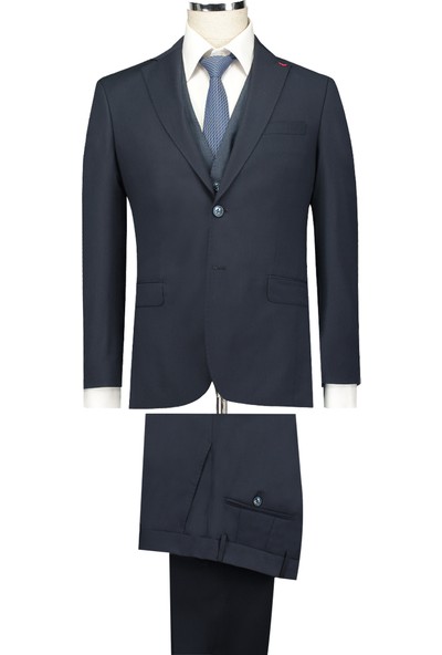D'S Damat Slim Fit Lacivert Kombinli Takim Elbise