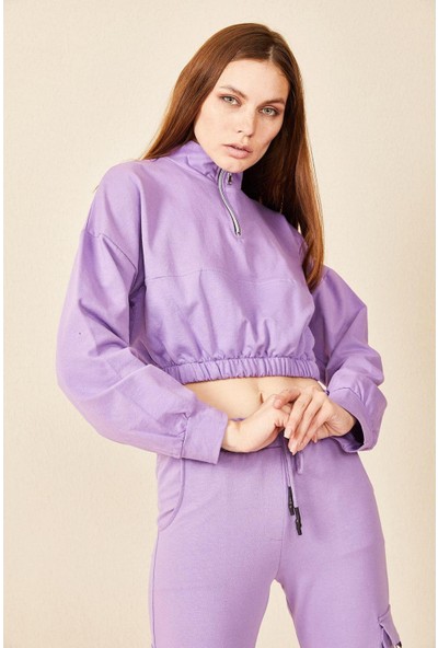 Morpile Bel Büzgülü Yarım Fermuarlı Swaet Morpile Bel Büzgülü Yarım Fermuarlı Swaet