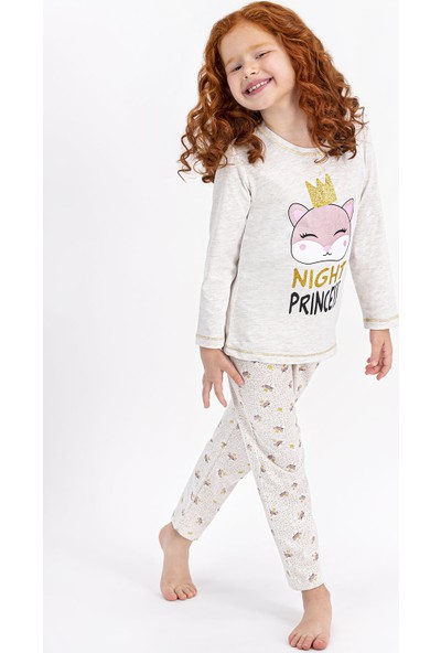 Roly Poly Kız Çocuk Uzun Kol Pijama Takımı Pembemelanj RP1971-G