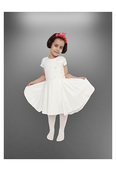 Klas Reyon Boncuk Işlemeli, Çiçek Desenli, Özel Gün Abiye Elbisesi