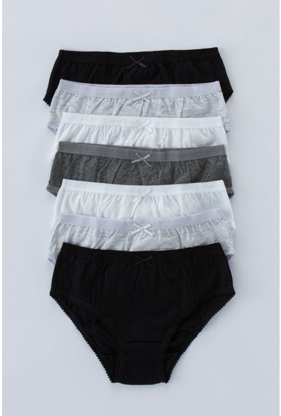 Penti Çok Renkli Kız Çocuk Monochrome 7li Slip Külot Penti Çok Renkli Kız Çocuk Monochrome 7li Slip Külot