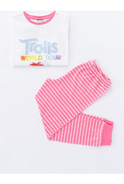 Penti Çok Renkli Kız Çocuk Trolls Glıtter 2'li Pijama Takımı