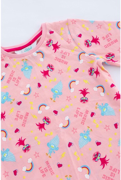 Penti Çok Renkli Kız Çocuk Trolls Rainbow 2'li Pijama Takımı