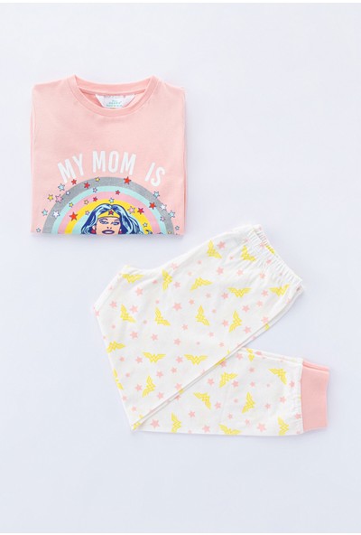 Penti Çok Renkli Kız Çocuk Wonder Woman Stars 2'li Pijama Takımı