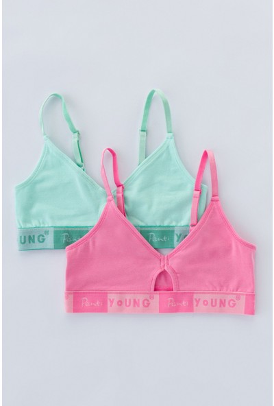 Penti Pınk-Mınt Teen Branded 2'li Yarım Atlet Penti Pınk-Mınt Teen Branded 2'li Yarım Atlet