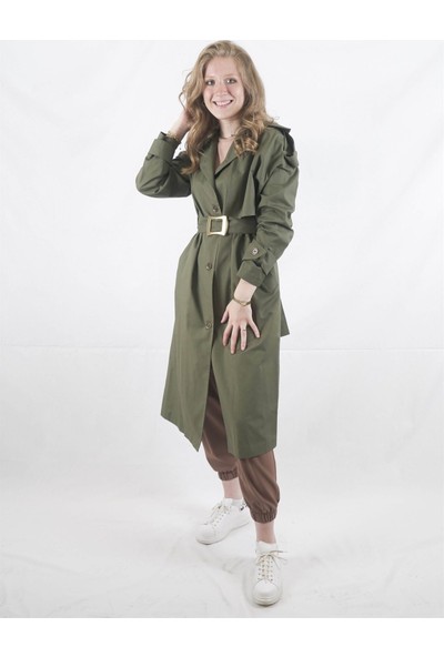 Sümeyra Küçükşahin Haki Flamboyant Trenç Sümeyra Küçükşahin Haki Flamboyant Trenç