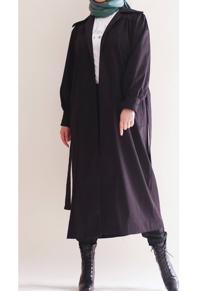 Sümeyra Küçükşahin Siyah Vintage Trenç