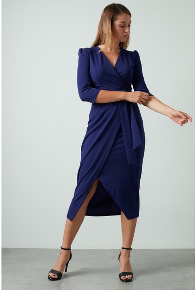 Ayhan Kuşaklı Kruvaze Elbise Kadın Elbise 04661246
