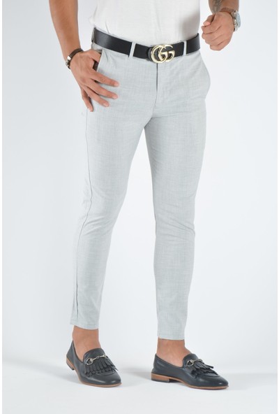 Terapi Men Erkek Slim Fit Keten Pantolon 20K-2200372 Gri